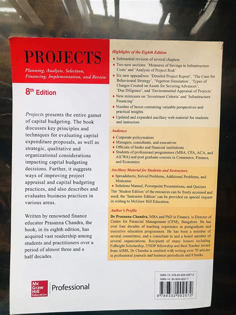 projects planning analysis selection financing implementation and