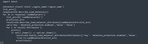 Python Boto3 Script To Automatically Enable Delete Protection On