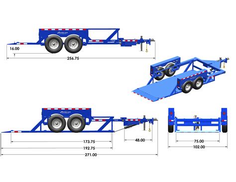 Air Tow T16 12 Tandem Axle Flatbed Trailer Bortek Industries Inc ®