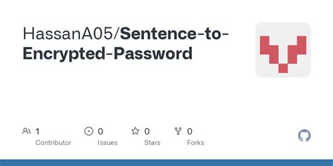Github Hassana05sentence To Encrypted Password