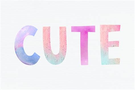 Free Vector Colorful Cute Word Design Vector