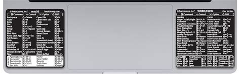 Amazon TEACHUCOMP Keyboard Shortcuts Sticker For Mac OS Plus Microsoft Word And Excel For