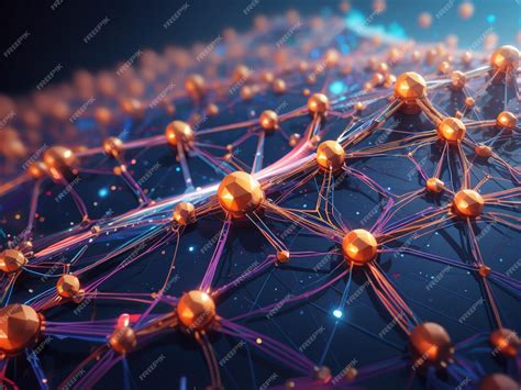 Premium Photo Futuristic Connectivity Abstract Tech Background With
