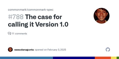 The Case For Calling It Version 10 · Issue 788 · Commonmark