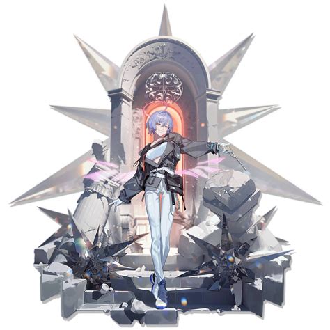 Spuria Arknights Arknights Artist Request Highres Source Request 1girl Blue Hair Bound