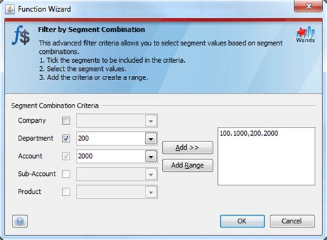 Wands Oracle 57 Segment Combination Criteria