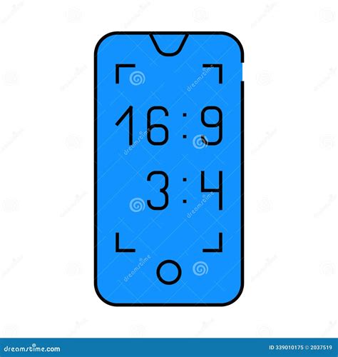 Choosing An Aspect Ratio Icon Color Illustration Stock Vector Illustration Of Smartphone