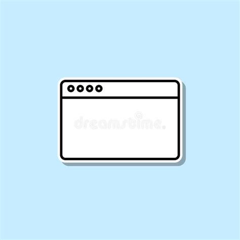Browser Sticker Icon Simple Thin Line Outline Vector Of Web Icons For Ui And Ux Website Or