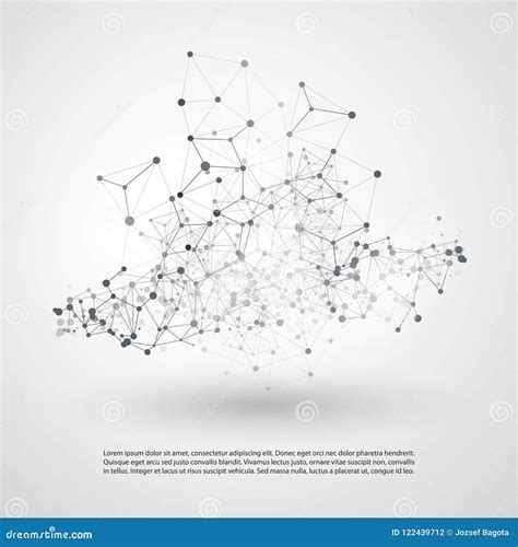 Black And White Modern Minimal Style Cloud Computing Networks Structure Telecommunications