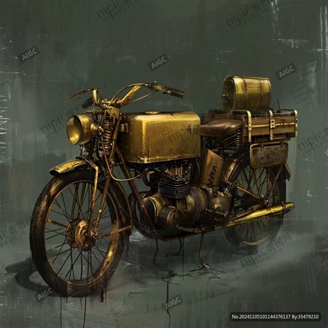Ai创作图三蹦子插画 手绘三蹦子 赛博朋克风格机车 机车插画 民国摩托车 民国车行 老式三轮机动车 战时交通工具 战车手绘 工业机械风 二战摩托车 上世纪摩托车 70年代机器 民国年代摩托车