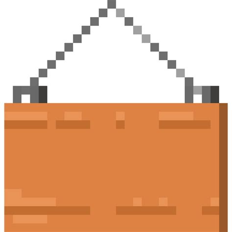 Pixel Art Blank Wood Sign Plate 2 27190553 Png