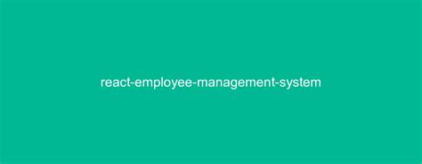 React Employee Management System