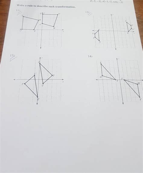 Write A Rule To Describe Each Transformation Filo