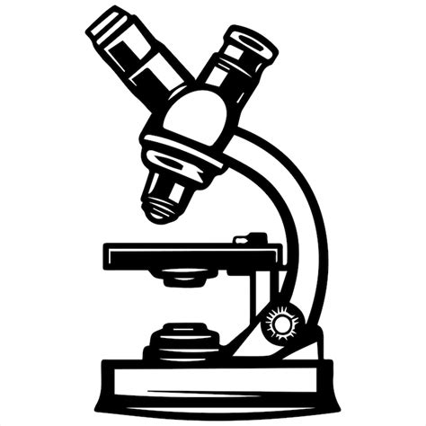 Simpe Logo Of A A Microscope On White Background Premium Ai Generated Vector
