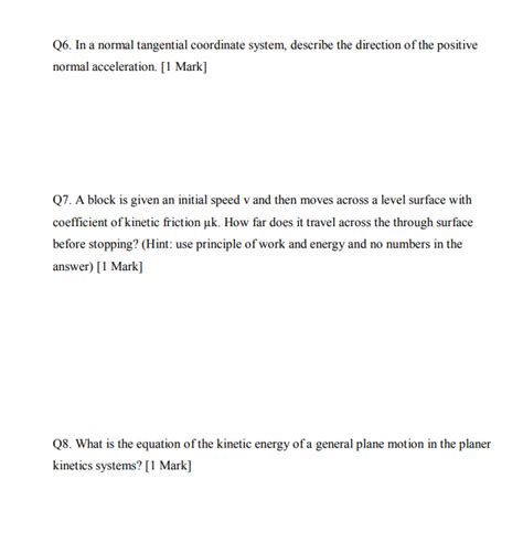 Solved Q6 In A Normal Tangential Coordinate System