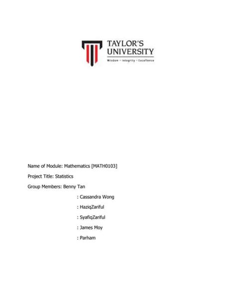 Mathematics Report Docx