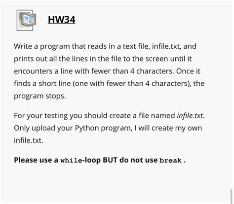Solved Hw34 Write A Program That Reads In A Text File