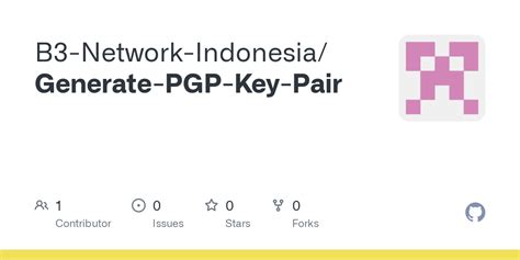 Github B3 Network Indonesiagenerate Pgp Key Pair