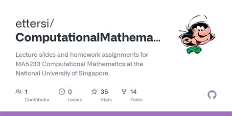 Github Ettersicomputationalmathematics Lecture Slides And Homework