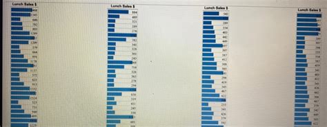 Solved Apply Three Different Colors Of Data Bars To Lunch