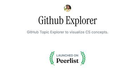 Github Explorer Peerlist Github Explorer Peerlist
