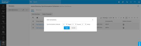 Active Directory Synchronization Schedules