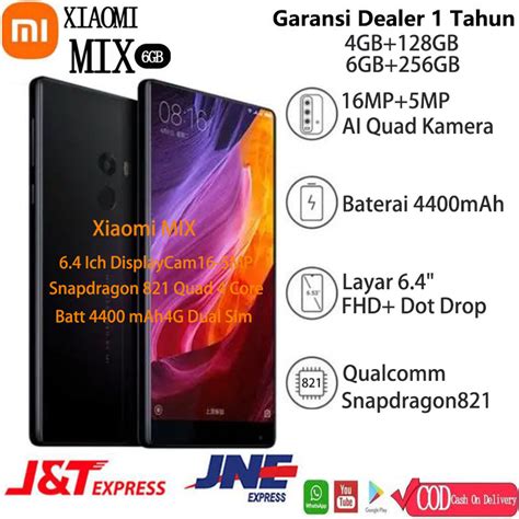 Jual Hp Xiaomi Mi Mix Ram Gb Gb Smartphone Android Inci Baterai Mah Mp Mp