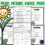 Mean Median Range Mode Posters And Worksheets By Teach Simple