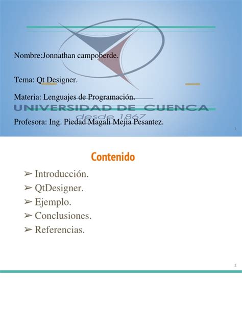 Presentacion De Qt Designers 5x Pdf Widget Gui Objeto Informática Presentacion De Qt Designers 5x Pdf Widget Gui Objeto Informática