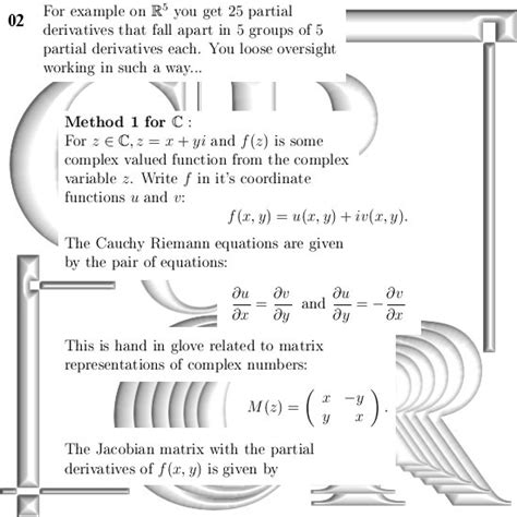 Cauchy Riemann Equations For The Complex Plane And For D Complex Numbers Dcomplexnumbers