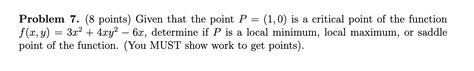 solved problem 7 8 ﻿points ﻿given that the point p 1 0