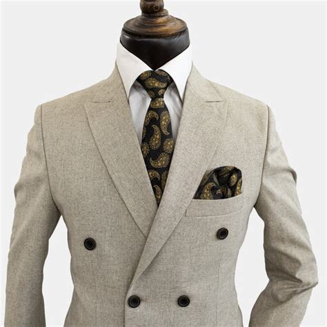 خرید و قیمت کت و شلوار مردانه کرم دبل برست پارچه ترک با ارسال رایگان از