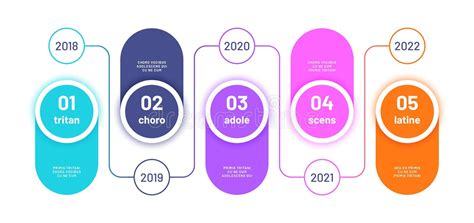 Project Timeline Graph Chart Startup Development Business Process Progress Stock Vector