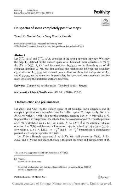 On Spectra Of Some Completely Positive Maps