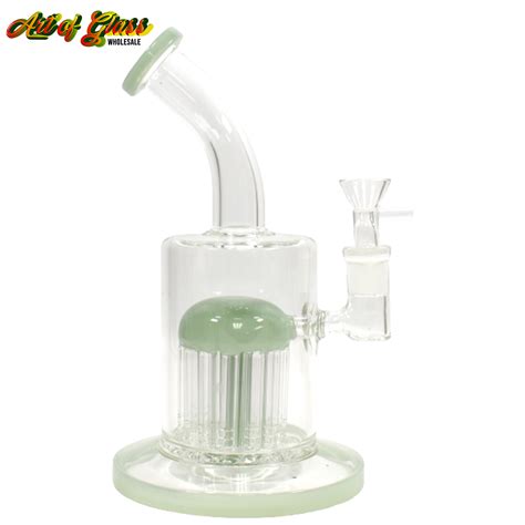 8″ Wide 20 Arm Nested Tree Perc Rig Jade Green Art Of Glass Retail