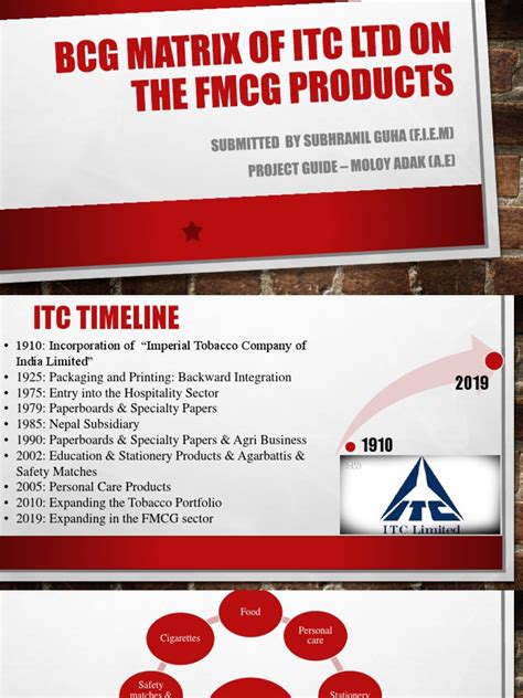 Bcg Matrix Of Itc Ltd On The Fmcg Pdf Market Economics Business Economics