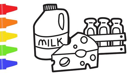 치즈와 우유 그리기 색칠공부 컬러링 색칠놀이 아동그림 비드로잉 049 Youtube