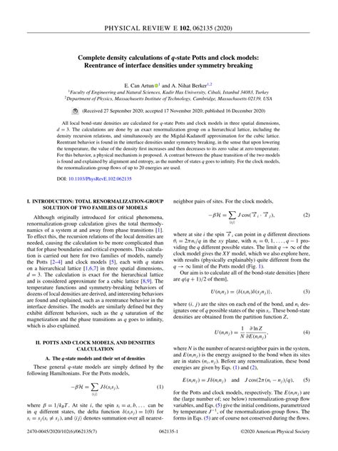 Pdf Complete Density Calculations Of Q State Potts And Clock Models Reentrance Of Interface