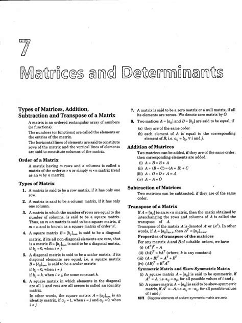 Matanddet Pdf Matrix Mathematics Determinant