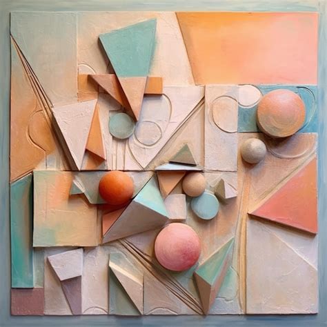 Premium Ai Image Geometric 3d Abstraction Generative Ai