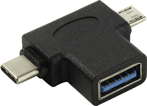 Кабель Usb 3 0 Microusb Vcom Otg 2 в 1 Micro Usb 2 0 Type C → Usb 3 0 Af Ca434 купить по
