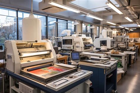 Premium Photo Large Printers In A Factory Printing Industry Machines Plotter For Large Prints