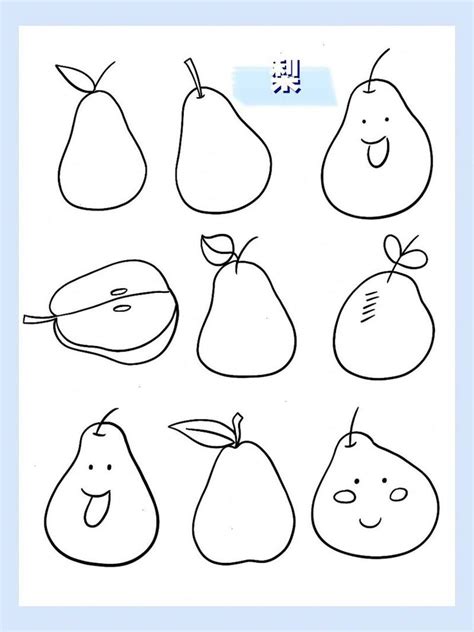 梨子种子简笔画图片大全简单（最新12张） 简笔画图片大全