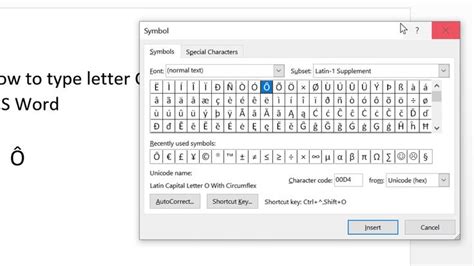 How To Type Letter O With Circumflex Accent In MS Word In 2023 Words Letter O Lettering
