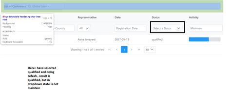 Table State Not Working For Dropdowns Filter · Issue 9433 · Primefacesprimeng · Github