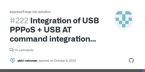 Integration Of Usb Pppos Usb At Command Integration · Issue 222