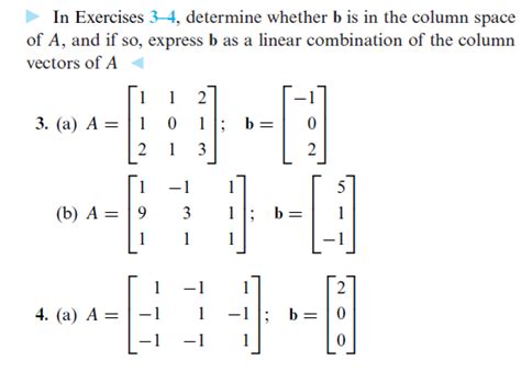 Solved In Exercises Determine Whether B Is In The Chegg