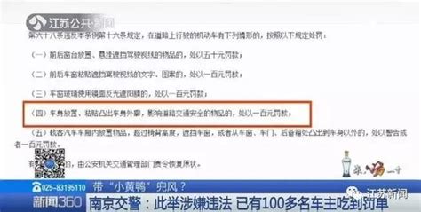 快看！車上裝「小黃鴨」涉嫌違法！有城市已有100多人受罰 每日頭條