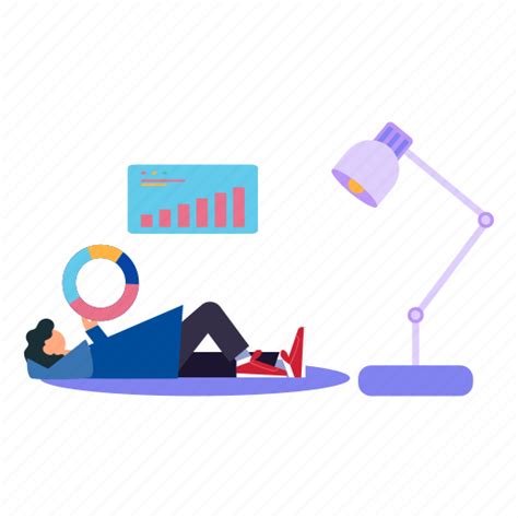 girl working chart graph report icon download on iconfinder