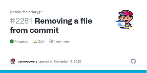 removing a file from commit · jesseduffield lazygit · discussion 2281 · github